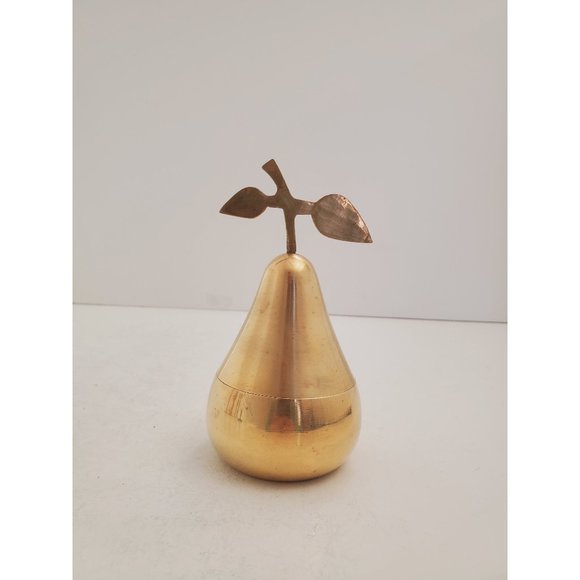 Storage & Organization | Pear Shape Box Vintage Solid Brass Pear Box ...